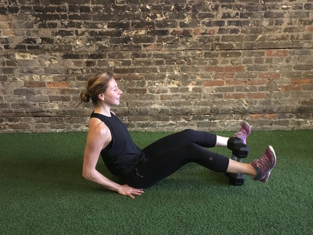 Thirty Minutes of Dumbbell Exercises With Bodyweight Challenges Between ...